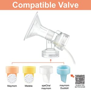 Maymom Breast Pump Kit Compatible with Medela Pump in Style Advanced Pump; 2xTwo-Piece 21mm Breastshield, 2 Valve, 4 Membrane, 2 Replacement Tubing; Replacement Part for Medela Shield, Medela Valve