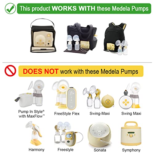 Maymom Breast Pump Kit Compatible with Medela Pump in Style Advanced Pump; 2xTwo-Piece 21mm Breastshield, 2 Valve, 4 Membrane, 2 Replacement Tubing; Replacement Part for Medela Shield, Medela Valve