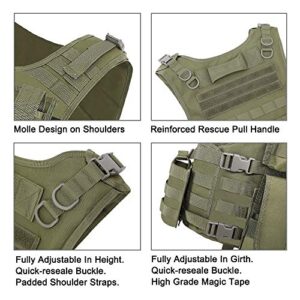 MGFLASHFORCE Tactical Airsoft Vest Adjustable Modular Paintball Vest (Green)