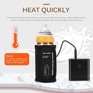 Car Baby Bottle Warmer, Sunsbell Portable Travel Milk Bottle Constant Temperature Feeding Bottle with Temperature Display Portable Baby Bottle Warmer for Travel Camping