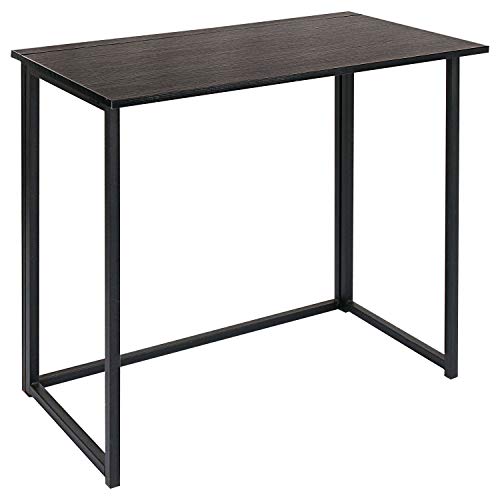 Leopard Outdoor Products Folding Computer Desk for Small Spaces, Space-Saving Home Office Desk, Foldable Computer Table, Laptop Table, Writing Desk, Compact Study Reading Table (Black)