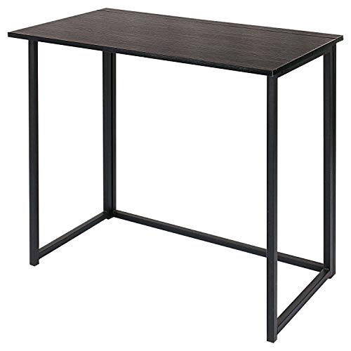 Leopard Outdoor Products Folding Computer Desk for Small Spaces, Space-Saving Home Office Desk, Foldable Computer Table, Laptop Table, Writing Desk, Compact Study Reading Table (Black)