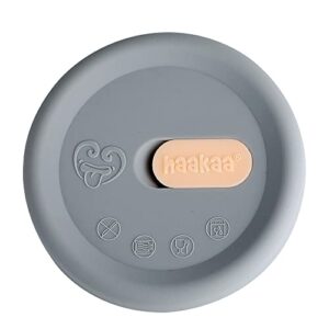 haakaa lid new leak-proof dust-proof silicone lid fits all haakaa manual breast pumps, 1 pc