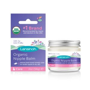 lansinoh organic nipple balm, breastfeeding essentials, 2 ounces