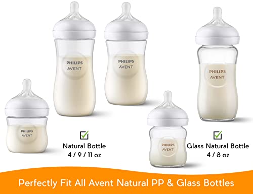 Baby Bottle Handles for Philips Avent Natural Baby Bottles, Compatible Avent Bottle Holder for Baby, 2 Count