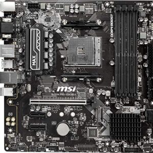 MSI ProSeries AMD Ryzen 2ND and 3rd Gen AM4 M.2 USB 3 DDR4 D-Sub DVI HDMI Micro-ATX Motherboard (B450M PRO-VDH Max)