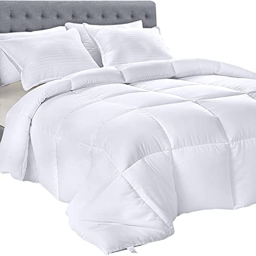 Utopia Bedding Down Alternative Comforter (Twin XL, White) - All Season Comforter - Plush Siliconized Fiberfill Duvet Insert - Box Stitched