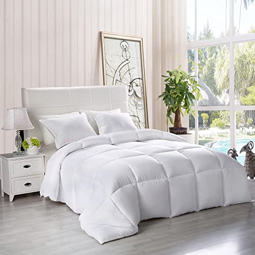 Utopia Bedding Down Alternative Comforter (Twin XL, White) - All Season Comforter - Plush Siliconized Fiberfill Duvet Insert - Box Stitched