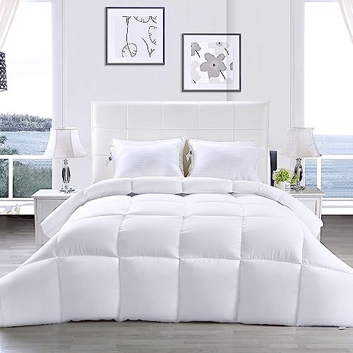 Utopia Bedding Down Alternative Comforter (Twin XL, White) - All Season Comforter - Plush Siliconized Fiberfill Duvet Insert - Box Stitched