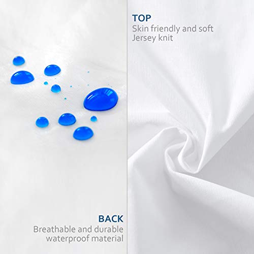 Waterproof Pillow Protector Standard Size Zippered 4 Pack 20 x 26 inch White Pillow Protector Feather Proof Pillow Covers Encasement Pillow Case White