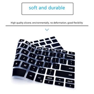 Keyboard Cover for New Dell Inspiron 14 2-in-1, Dell Inspiron 5401 5402 5409 5405 5406 5490 5493 5498 7490 7400 7405 7409 , Inspiron/Vostro 13 5390 5391 7390 7391 13.3" US Keyboard Cover - Black