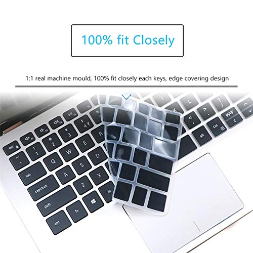 Keyboard Cover for New Dell Inspiron 14 2-in-1, Dell Inspiron 5401 5402 5409 5405 5406 5490 5493 5498 7490 7400 7405 7409 , Inspiron/Vostro 13 5390 5391 7390 7391 13.3" US Keyboard Cover - Black