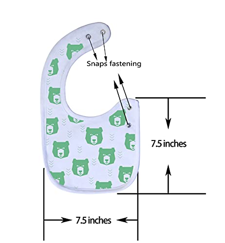 Maiwa Waterproof Cotton Baby Bibs for Boys for Drooling Teething Feeding 6 Pack