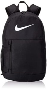 nike unisex kid's y nk elmntl bkpk-swoosh gfx, black/black/(white), misc