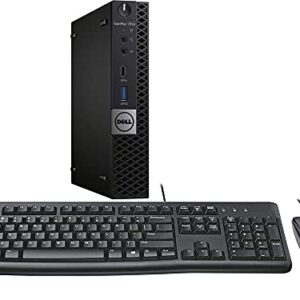 Dell Optiplex 7050 Micro Desktop, Intel i7, 16GB RAM, 256GB SSD, WiFi, Keyboard and Mouse, Windows 10 Pro (Renewed)