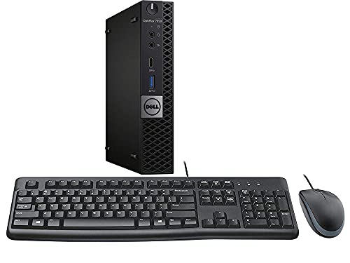 Dell Optiplex 7050 Micro Desktop, Intel i7, 16GB RAM, 256GB SSD, WiFi, Keyboard and Mouse, Windows 10 Pro (Renewed)