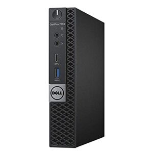 Dell Optiplex 7050 Micro Desktop, Intel i7, 16GB RAM, 256GB SSD, WiFi, Keyboard and Mouse, Windows 10 Pro (Renewed)