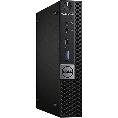 Dell Optiplex 7050 Micro Desktop, Intel i7, 16GB RAM, 256GB SSD, WiFi, Keyboard and Mouse, Windows 10 Pro (Renewed)