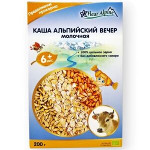 Fleur Alpine Beby Milk Cereal Alpine Evening for Babies from 6 months 7oz/200g from Germany