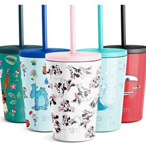 Simple Modern Disney Minnie Mouse Toddler Cup with Lid and Straw | Reusable Insulated Stainless Steel Kids Tumbler | Classic Collection | 12oz, Minnie Mouse Retro