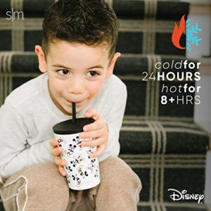 Simple Modern Disney Minnie Mouse Toddler Cup with Lid and Straw | Reusable Insulated Stainless Steel Kids Tumbler | Classic Collection | 12oz, Minnie Mouse Retro