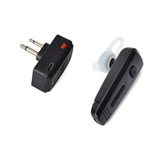 hys bluetooth earpiece headset with ptt mic for motorola brp40 cp200 cp200d cp185 cls1410 cls1110 dtr650 rdu2020 rdu4100 rdu4160d rdu2080d yaesu ft-4xr ft-4vr ft-65r ft-25r handheld walkie-talkie