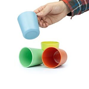 Pomelo Bamboo Cups for Kids, Eco Friendly Cups, BPA Free Cups | Kids Drinking Cups, Good Sippy Cup for Kids | Drinking Cups for Kids, Cup Set, Toddler Open Cup, Kids Snack Cup (4 Pack / 6 oz)