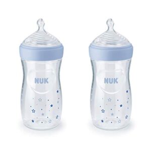 NUK Simply Natural Baby Bottles, Colors may vary, 9 oz, 2-Pack