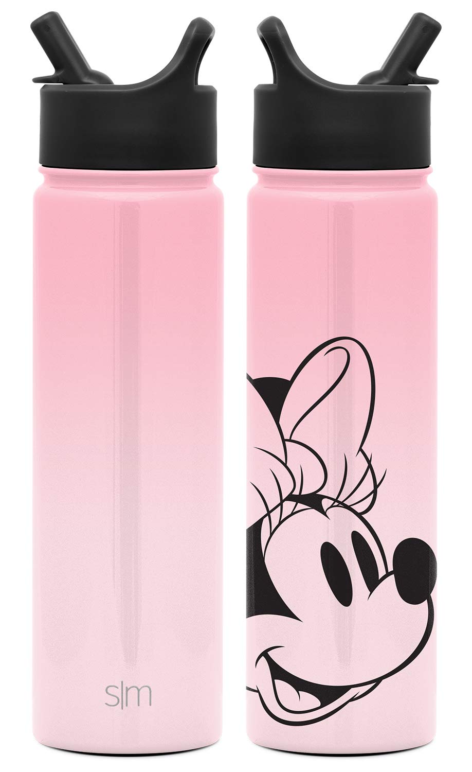 Simple Modern Disney Water Bottle with Straw Lid Vacuum Insulated Stainless Steel Metal Thermos | Gifts for Women Men Reusable Leak Proof Flask | Summit Collection | 22oz Minnie Mouse on Blush