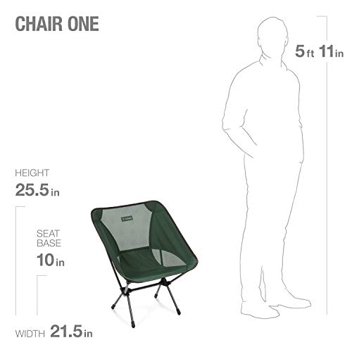 Helinox Chair One Original Lightweight, Compact, Collapsible Camping Chair, Forest Green