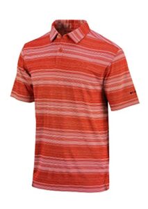 columbia golf men's omni-wick slide polo (large, state orange)