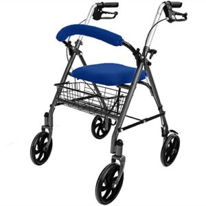 top glides universal rollator walker seat and backrest covers (blue)