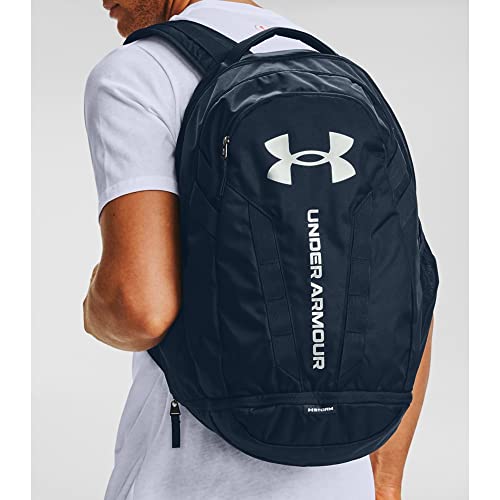 Under Armour unisex-adult Hustle 5.0 Backpack , Academy Blue (408)/Silver , One Size Fits All