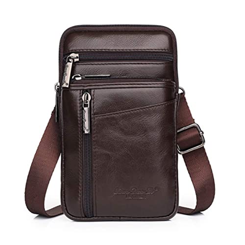 iPhone 11 Pro X Xs Max 8 7 6S Plus Galaxy Note10+ Note9 Note8 Galaxy S10e S10 S9 S8+ Leather Holster Case with Loop Belt Pouch Holder for Cell Phone with a Slim Hard Case on Style2-Coffee L Size