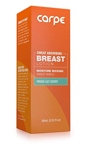 Carpe No-Sweat Breast (Pack of 3) - Helps Keep Your Breasts and Skin Folds Dry - Sweat Absorbing Lotion - Helps Control Under Breast Sweat - Great For Chafing and Stain Prevention