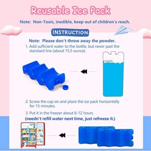 Luxja Reusable Ice Packs for Breastmilk Storage (Pack of 2), Breastmilk Bottle Ice Packs for Breastfeeding Working Mom, Blue