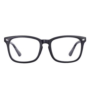 maxjuli blue light blocking glasses,computer reading/gaming/tv/phones glasses for women men(matt black)