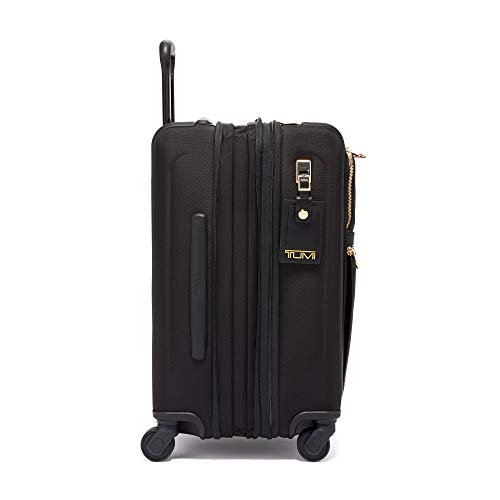 TUMI Alpha 3 International Dual Access 4-Wheeled Carry-On Luggage - With Built-In USB Port and Integrated TSA Lock - 22-Inch Rolling Suitcase for Men and Women - Black/Gold