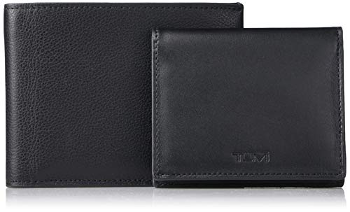 TUMI Nassau Global Removable Passcase Wallet with RFID Lock for Men - With 2 Cash Sleeves and 8 Card Pockets - Black Texture