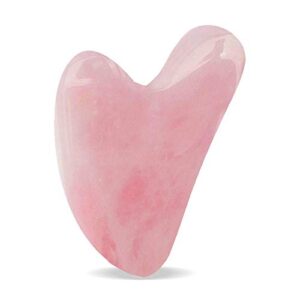 deayoka rose quartz gua sha tool - asian beauty secret - 100% authentic & genuine rose quartz