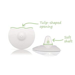 Ardo Tulips Contact Nipple Shields for Breastfeeding, Made in Switzerland, 2 Count with Carrying Case, BPA Free (S, 16mm)