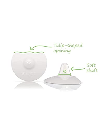 Ardo Tulips Contact Nipple Shields for Breastfeeding, Made in Switzerland, 2 Count with Carrying Case, BPA Free (S, 16mm)