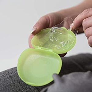 Ardo Tulips Contact Nipple Shields for Breastfeeding, Made in Switzerland, 2 Count with Carrying Case, BPA Free (S, 16mm)