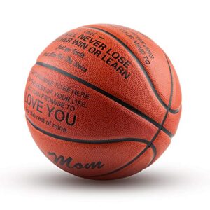 PRSTENLY to My Son Gift Outdoor Basketball 29.5", Personalized Engraved Basket Ball Son You Will Never Lose, Graduation Back to School Birthday Gifts for Son from Mom