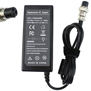 LNOCCIY 48W 24V 2A Scooter Battery Charger for Razor E100 E200 E300 MX350 ZR350 PR200 for Razor Ground Force;Razor Pocket Mod;Sunl Scooter;Mini Chopper;Dirt Quad Bike;Pocket Mod Cable