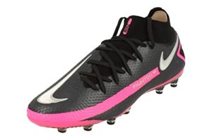 nike phantom gt elite df ag-pro mens football boots cw6592 sneakers shoes (uk 7 us 8 eu 41, black metallic silver 006)