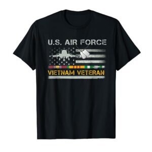 US Air Force Vietnam Veteran, USAF Veteran, USA Flag Gift T-Shirt