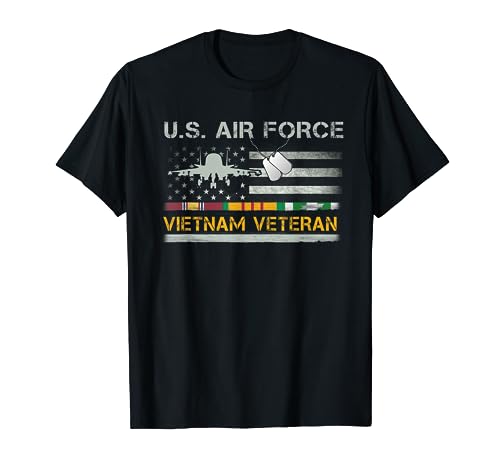 US Air Force Vietnam Veteran, USAF Veteran, USA Flag Gift T-Shirt