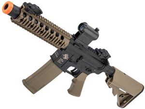 evike airsoft - specna arm.s/rock river arm.s licensed core series m.4 aeg (model: m.4 sb.r sup.press.ed / 2-tone black & tan)