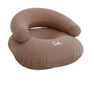 comfort axis indoor/outdoor inflatable lounge chair, perfect for kids rooms, camping or home, design for kids, cappuccino, 23.5" by 23.5" by 16"